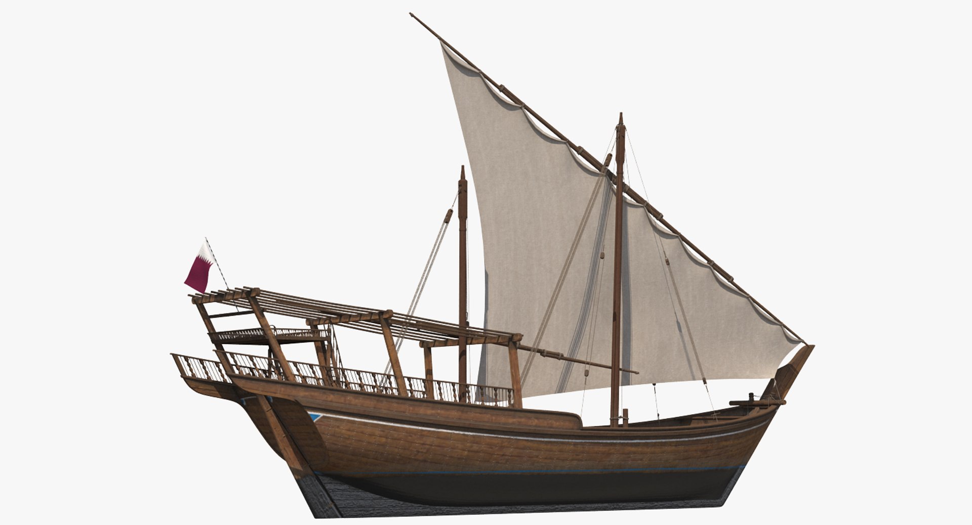 Qatar Traditional Boat Model - TurboSquid 1357949
