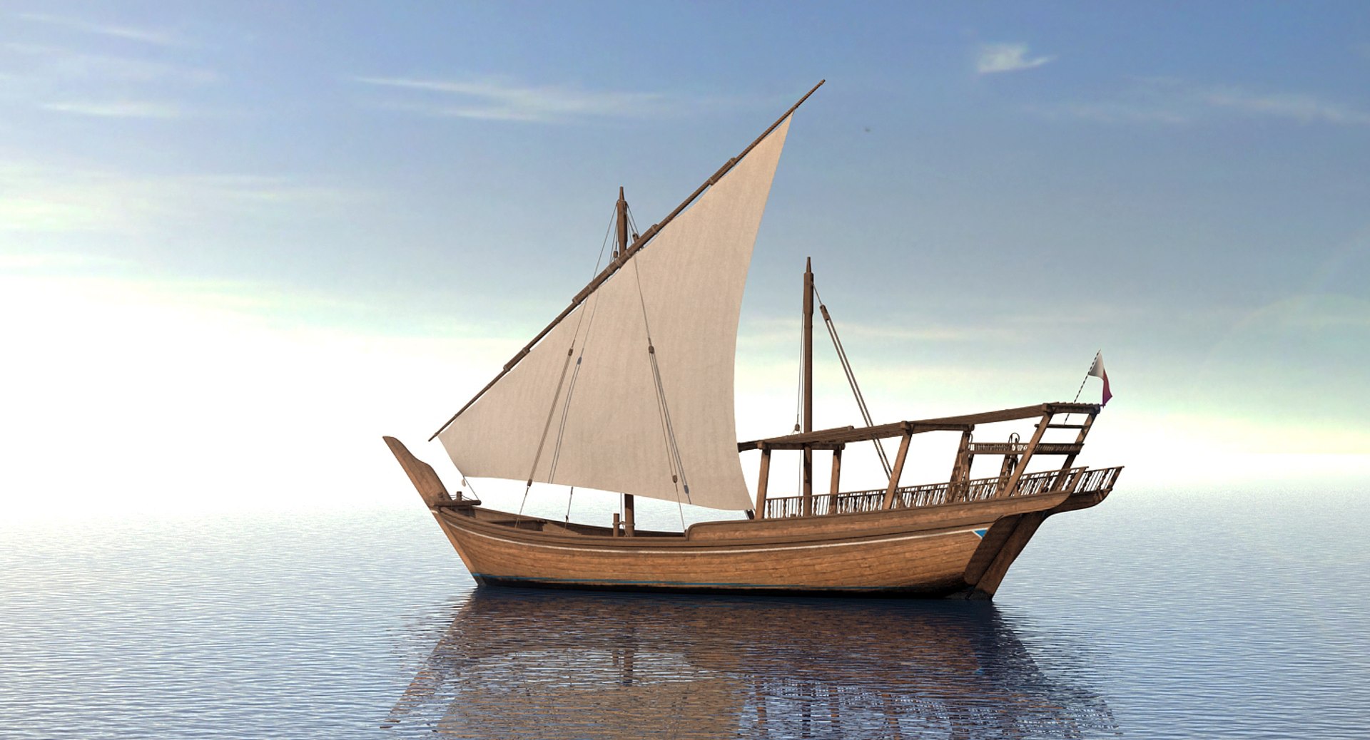 Qatar Traditional Boat Model - TurboSquid 1357949