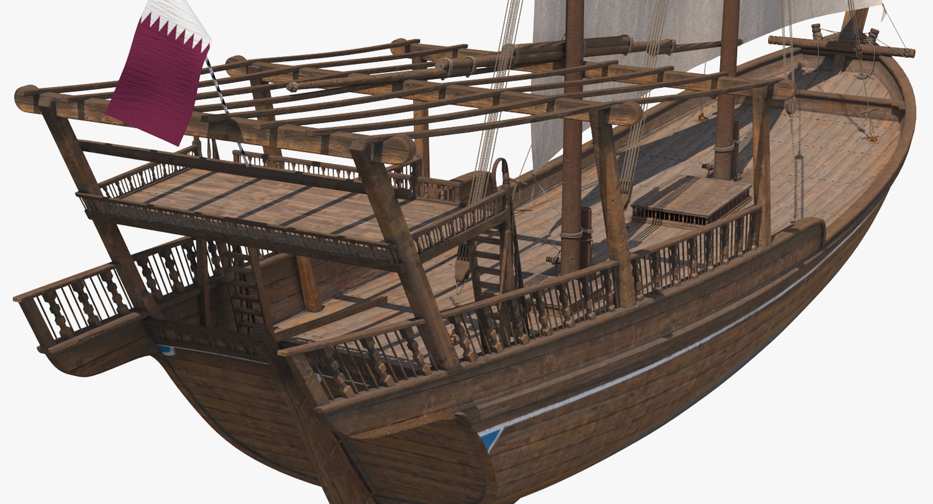 Qatar Traditional Boat Model - TurboSquid 1357949