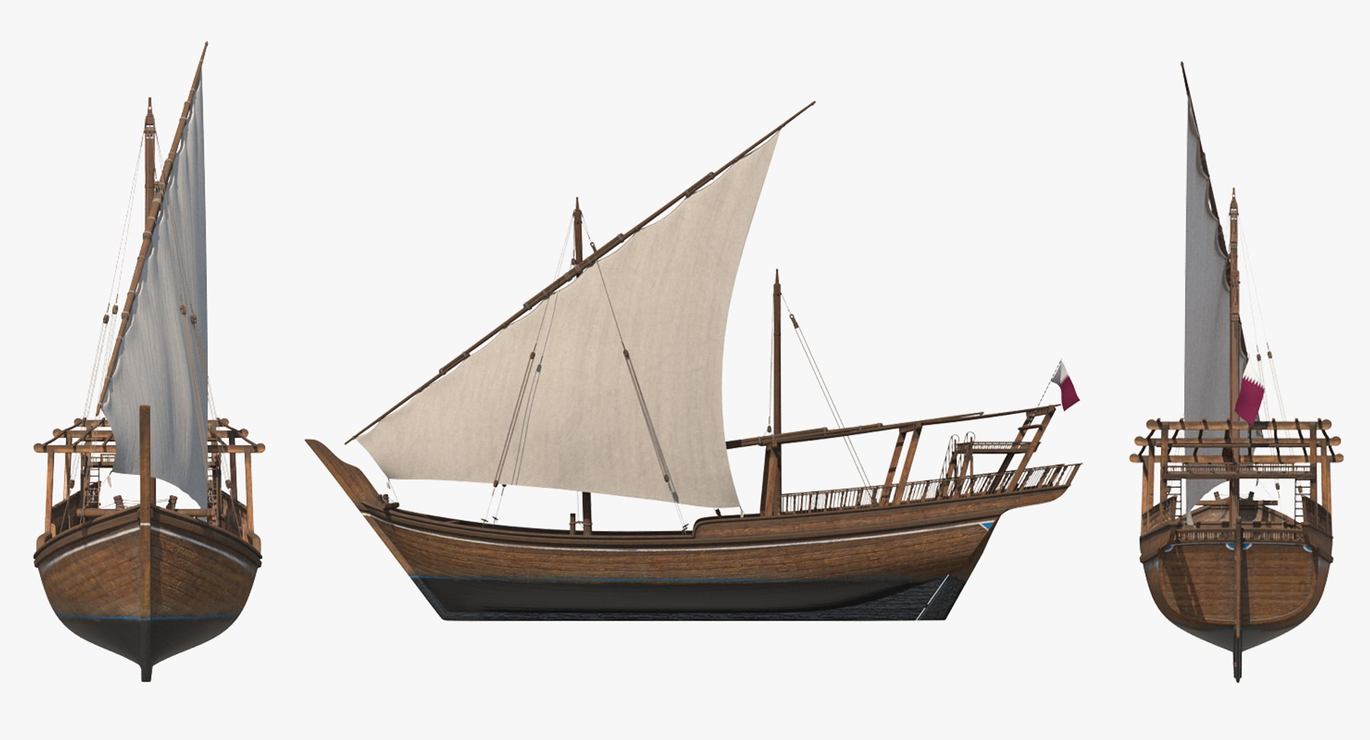 Qatar Traditional Boat Model - TurboSquid 1357949