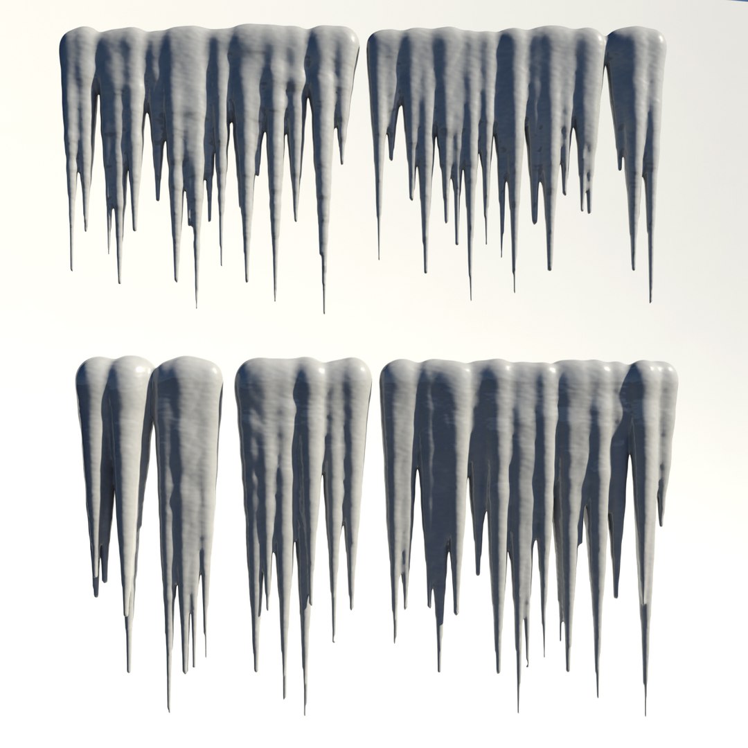 3D Icicles Set - TurboSquid 1229648