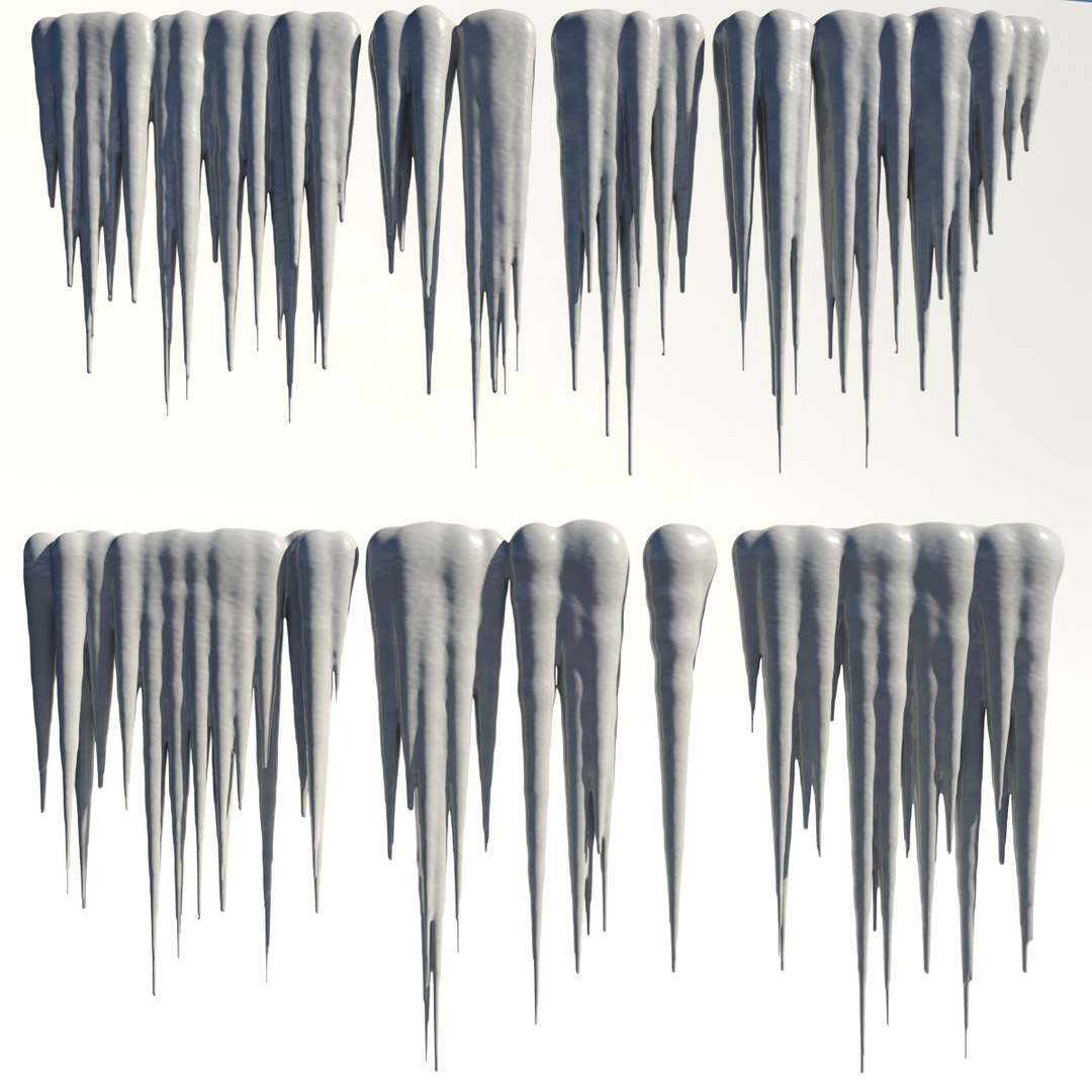 3D Icicles Set - TurboSquid 1229648