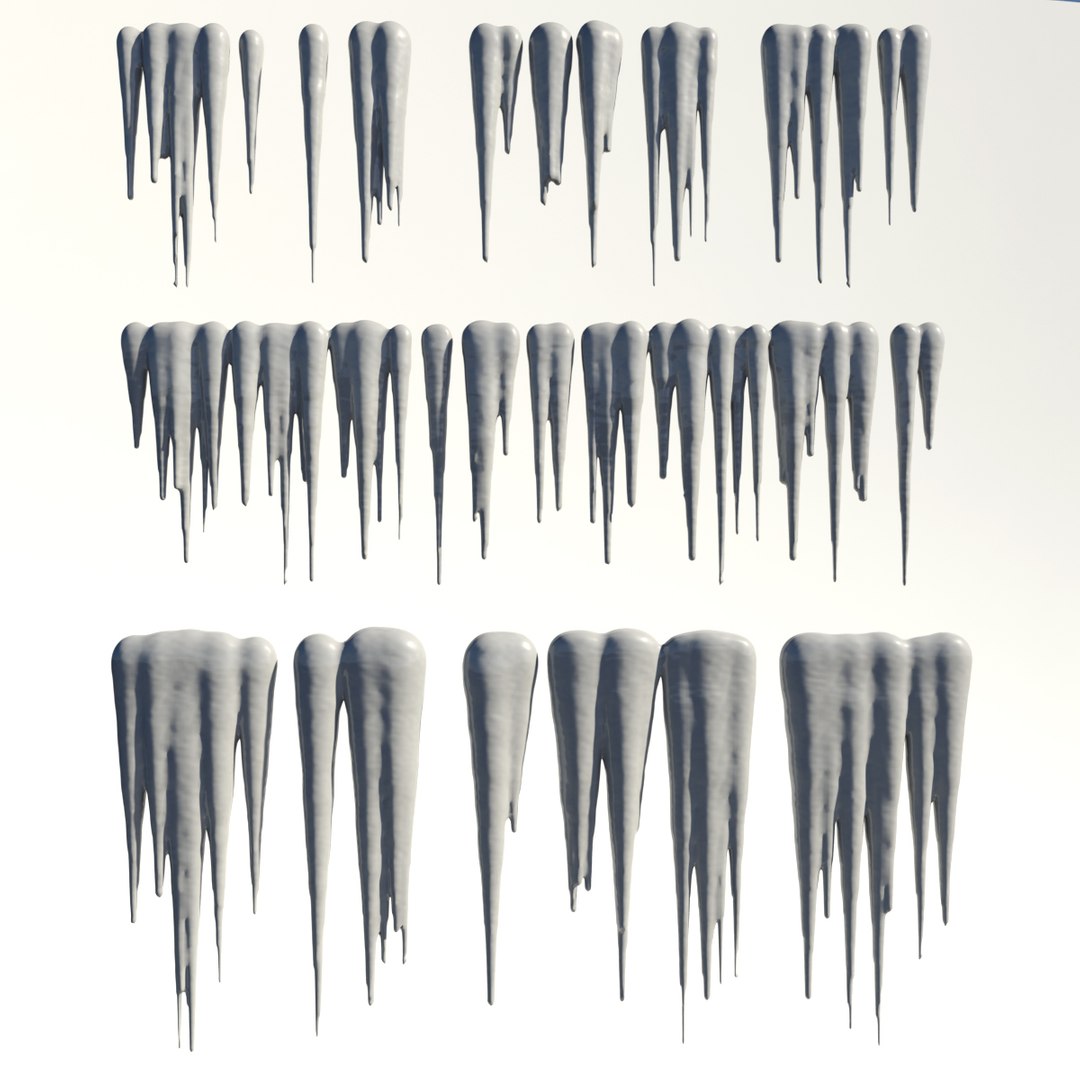 3D Icicles Set - TurboSquid 1229648