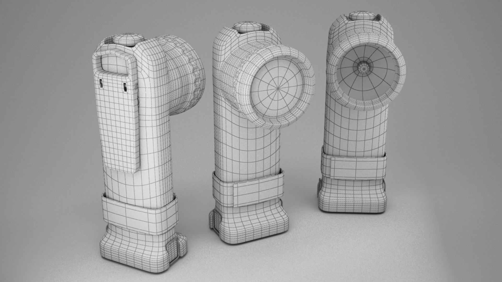 3d Firefighter Flashlight Model