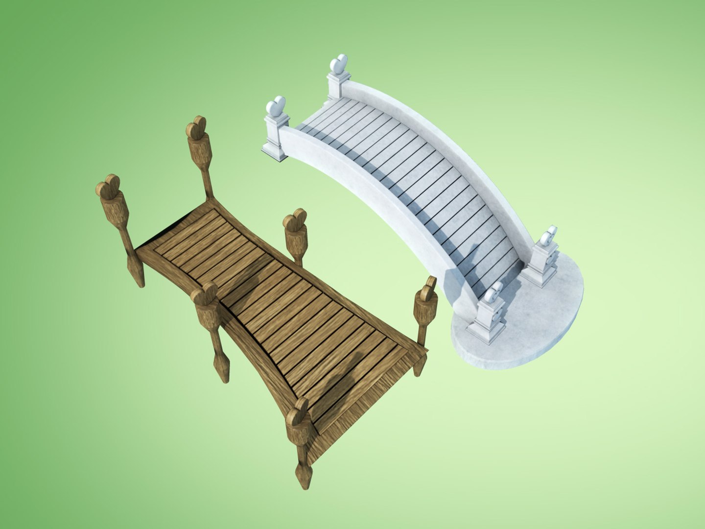 bridge cartoon 3d model