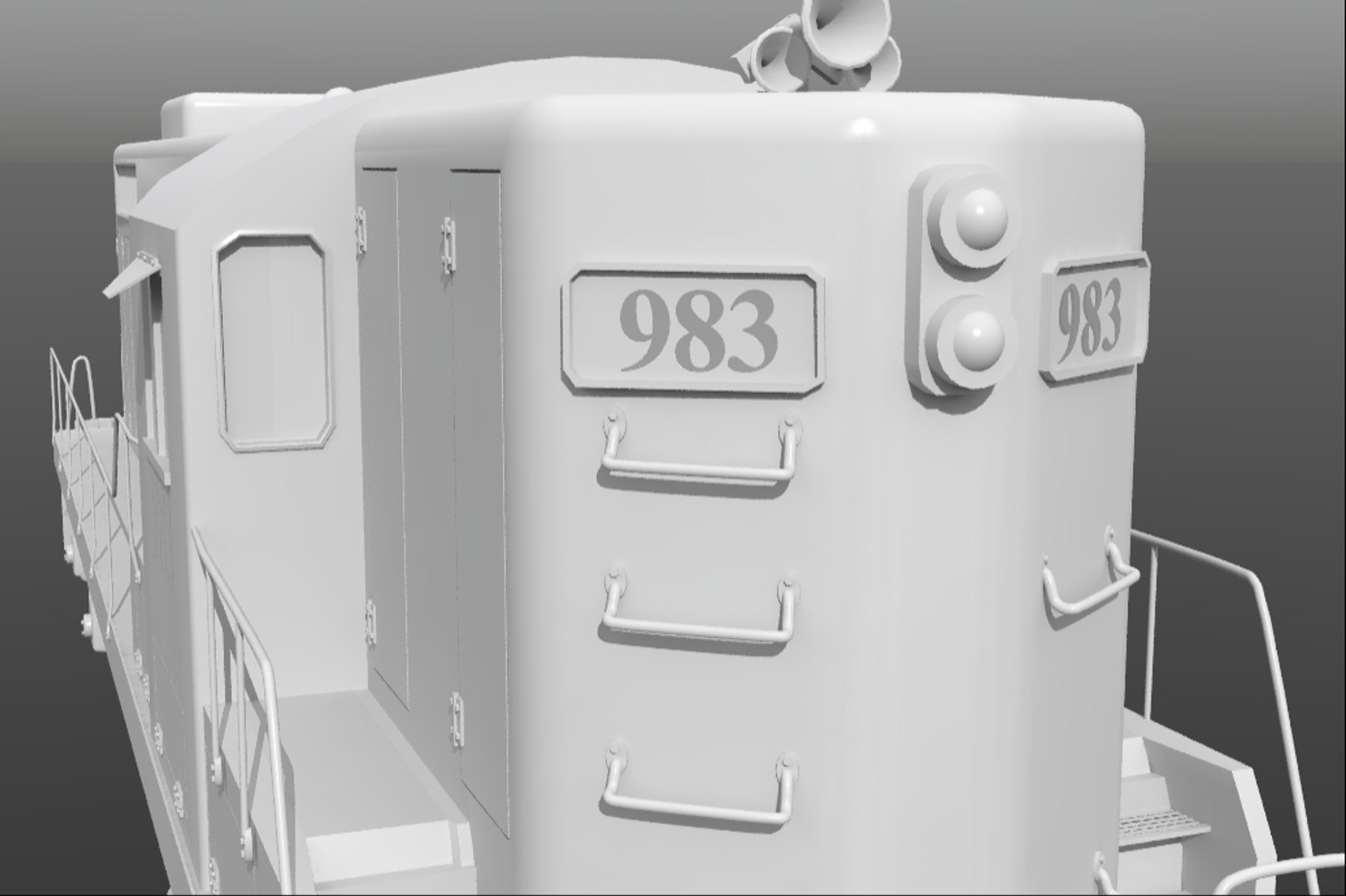 Train Gp9 Locomotive 3d Model