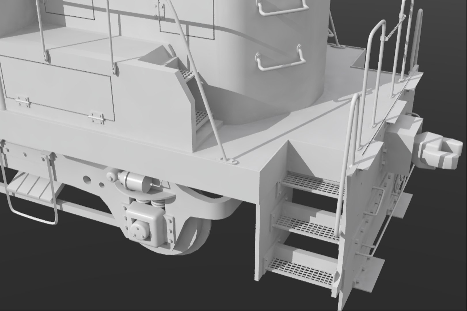 Train Gp9 Locomotive 3d Model