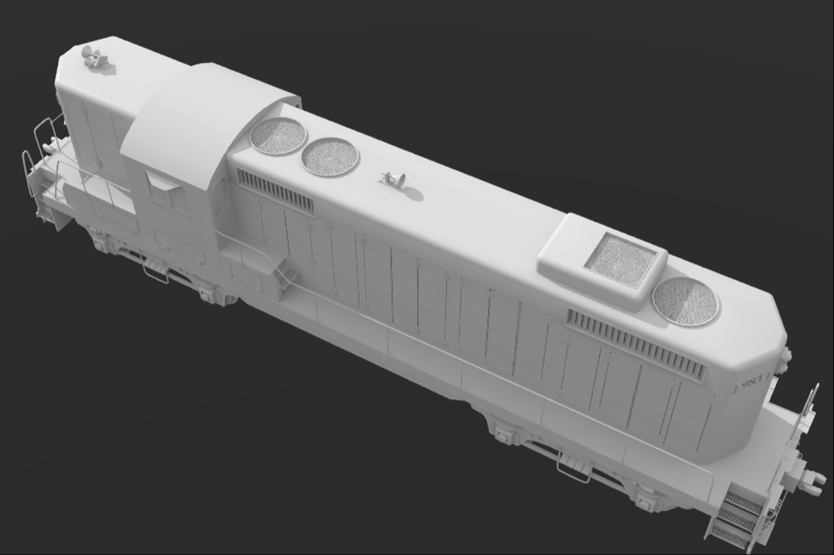 Train Gp9 Locomotive 3d Model