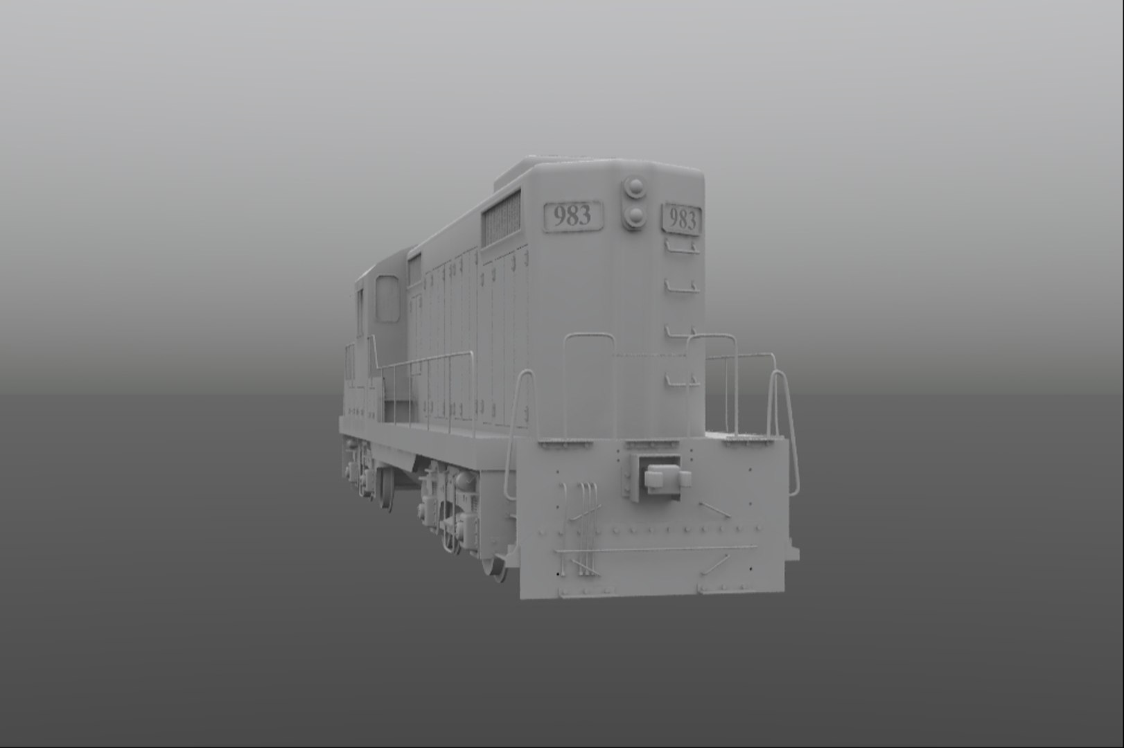 Train Gp9 Locomotive 3d Model