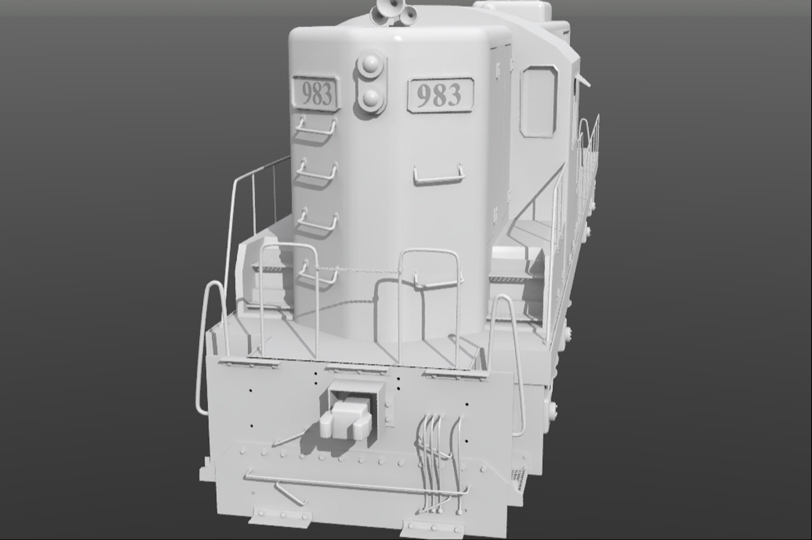 Train Gp9 Locomotive 3d Model