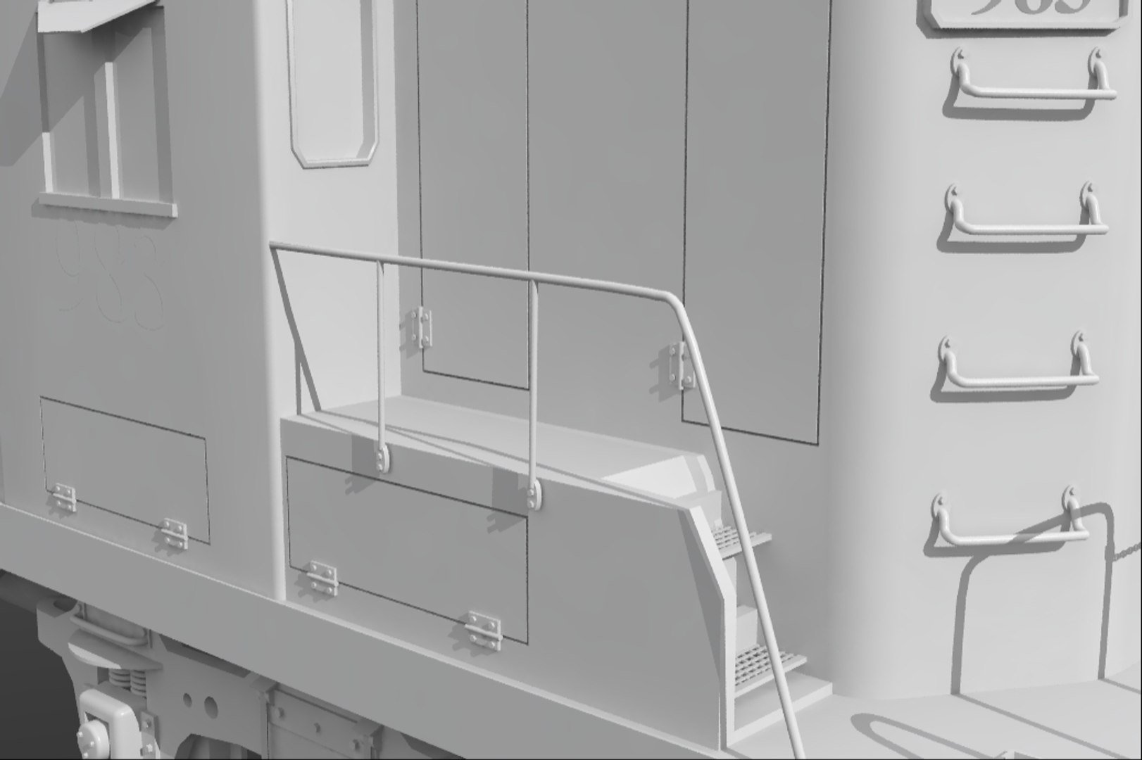 Train Gp9 Locomotive 3d Model