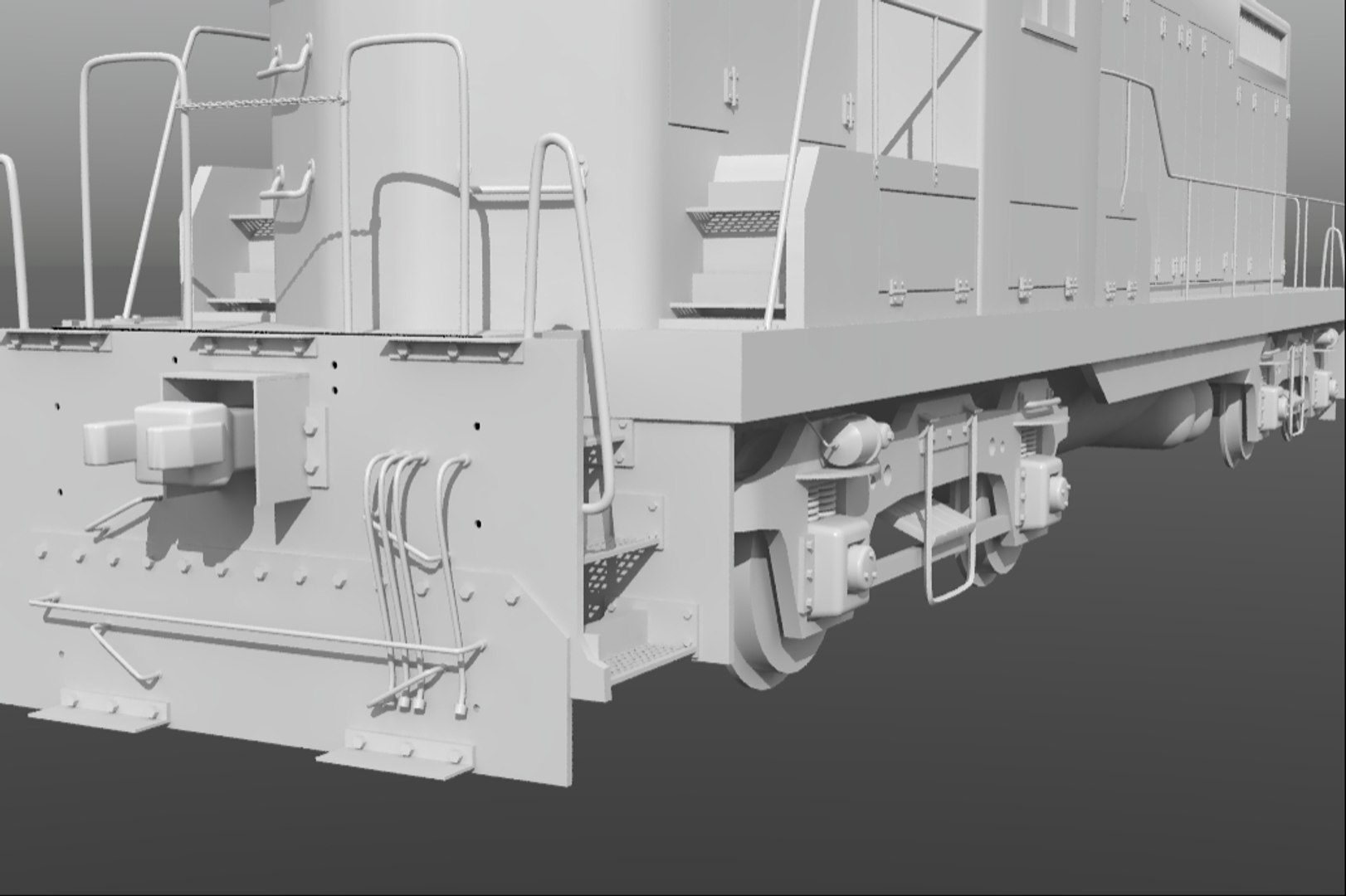 Train Gp9 Locomotive 3d Model