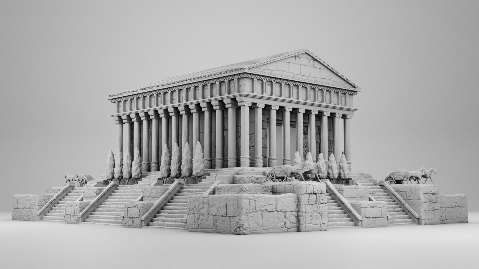 3D Model Greek Ancient Palace - TurboSquid 1687361
