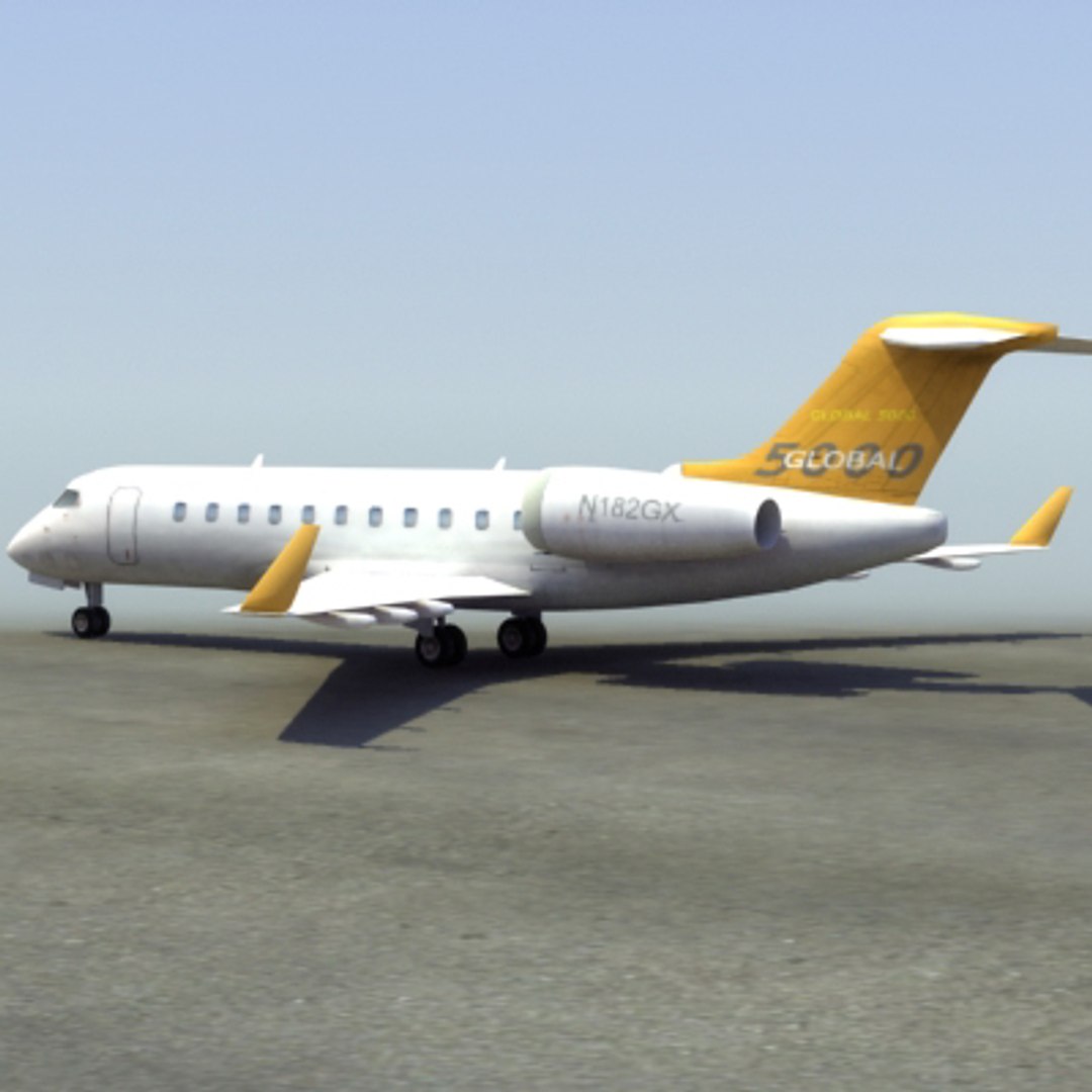 bombardier global 5000 jet 3d model