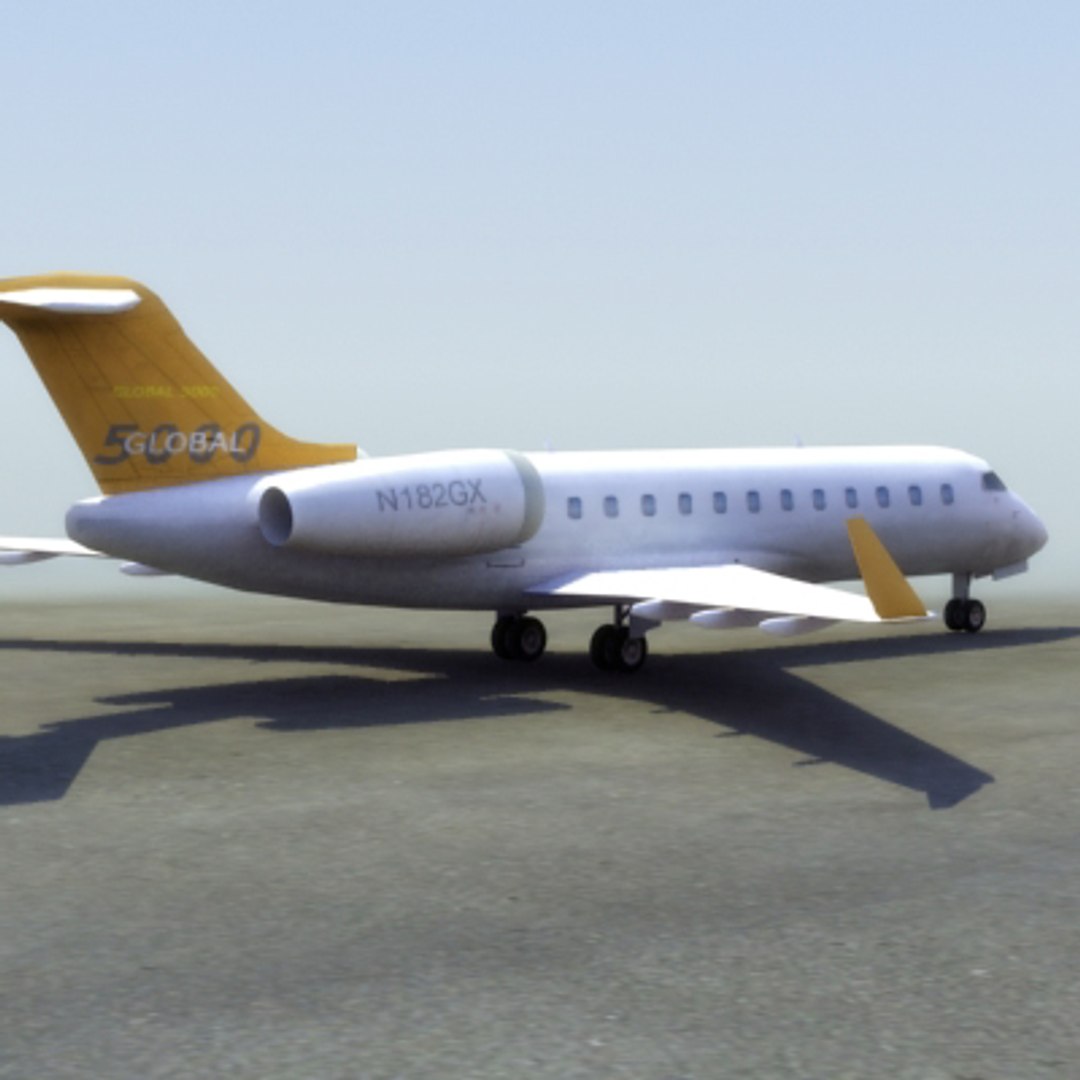 bombardier global 5000 jet 3d model