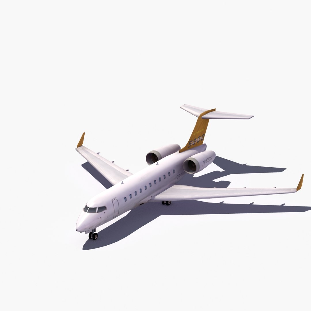 bombardier global 5000 jet 3d model