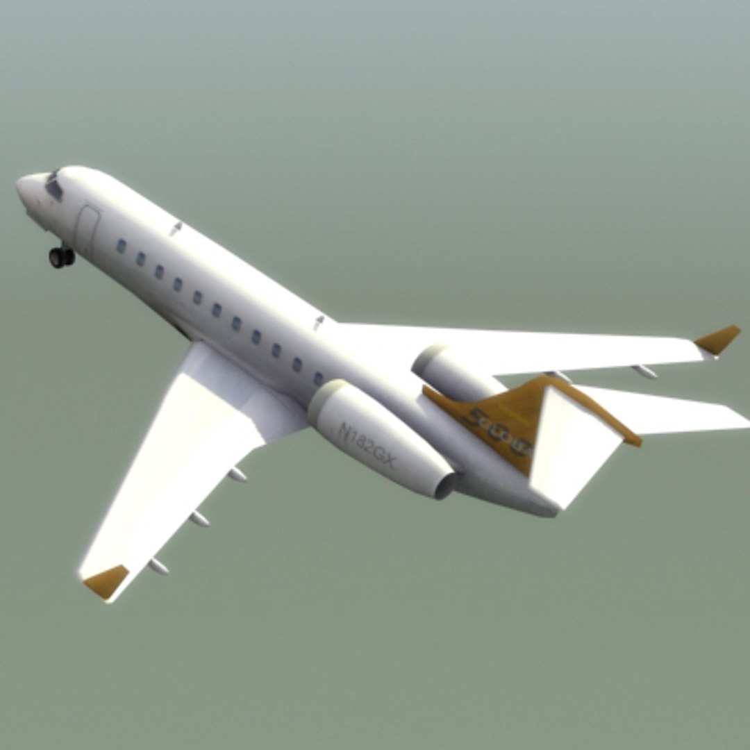 bombardier global 5000 jet 3d model