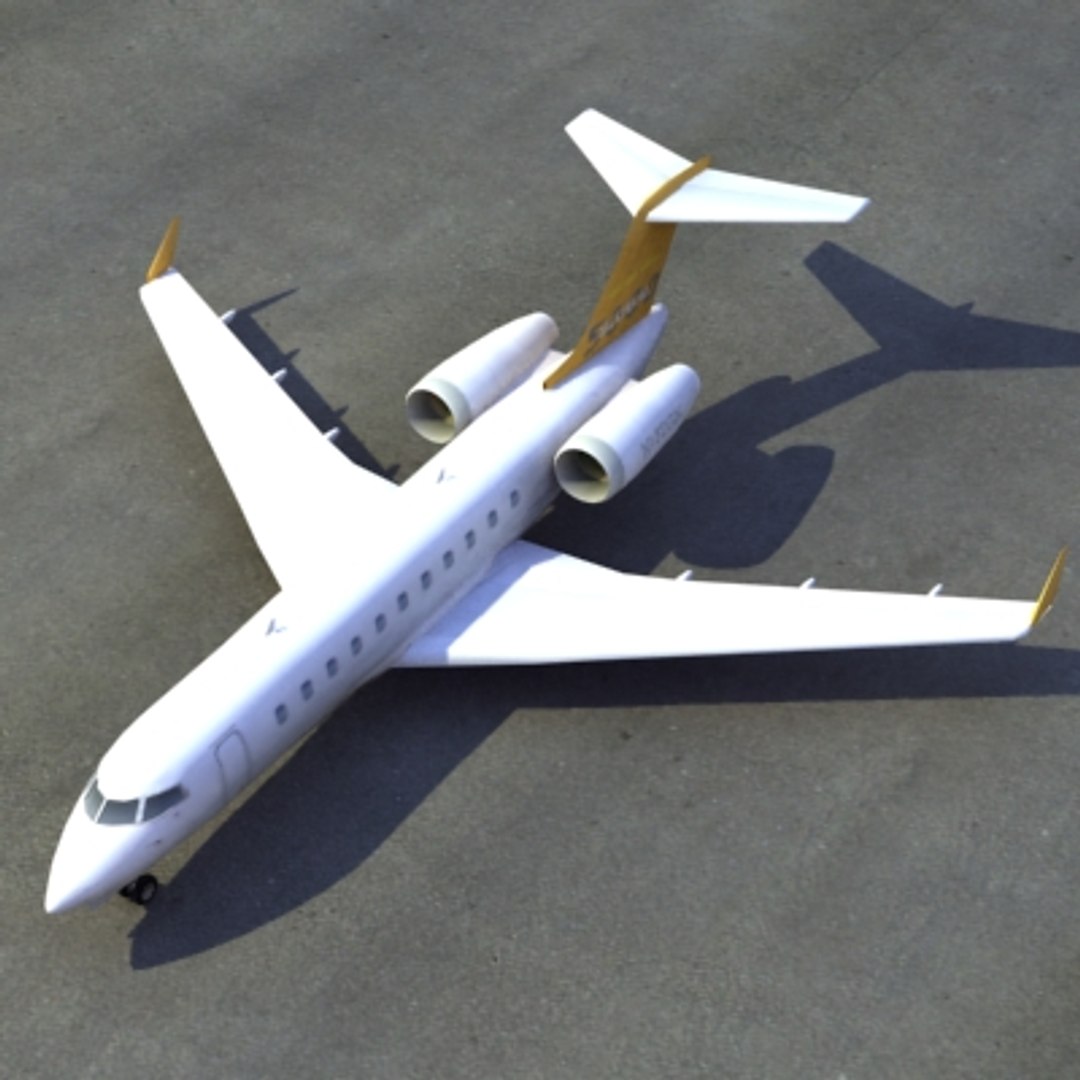 bombardier global 5000 jet 3d model