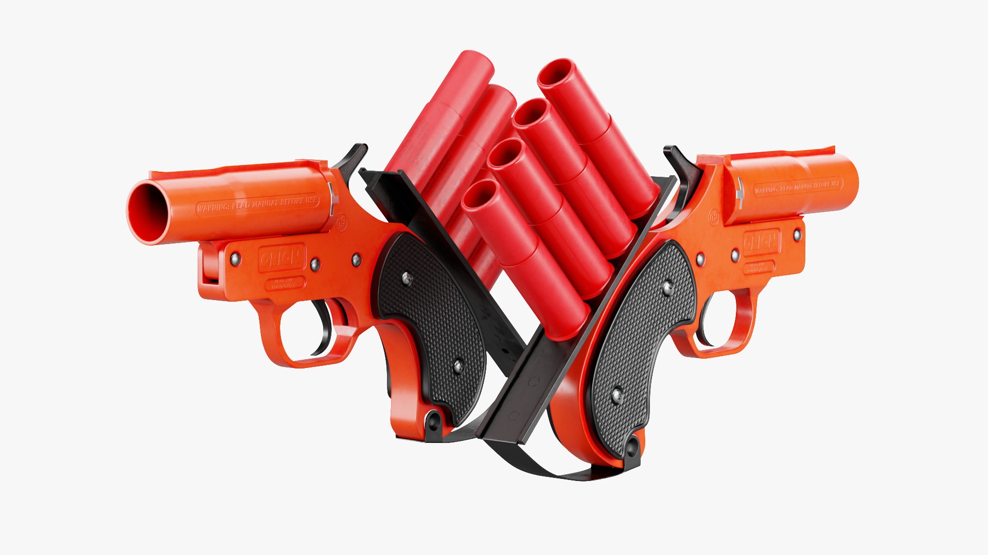 Flare Gun With Launcher Model - TurboSquid 2376910