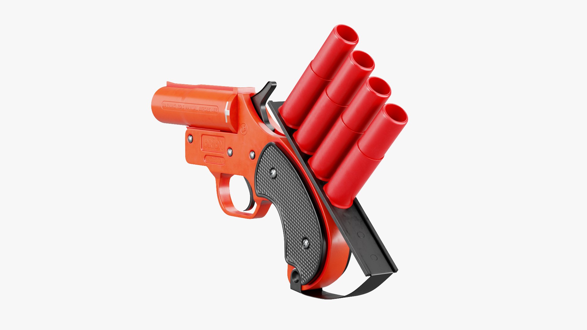 Flare Gun With Launcher Model - TurboSquid 2376910