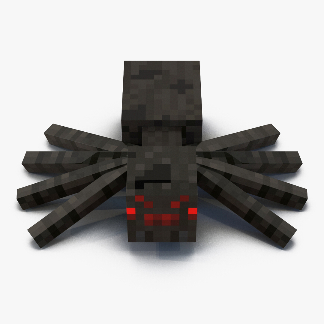 modelo 3d Spider de Minecraft aparejado para Cinema 4D - TurboSquid 1503504