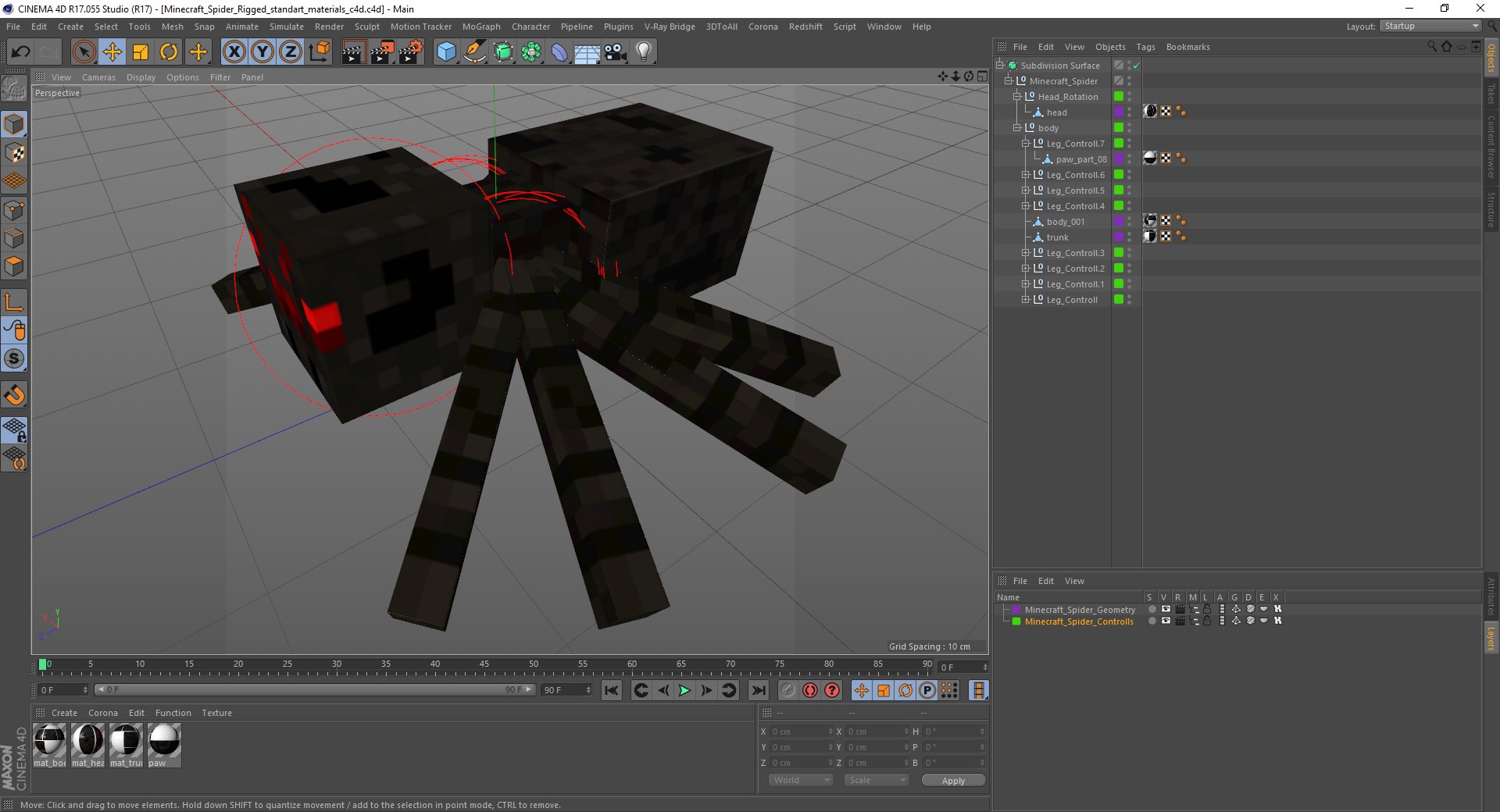 Minecraft Spider Rigged 3D Model - TurboSquid 1503504