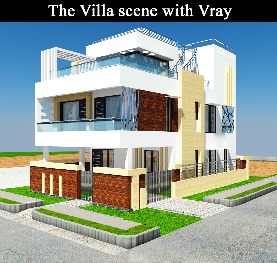 3d Villa Exterior Model