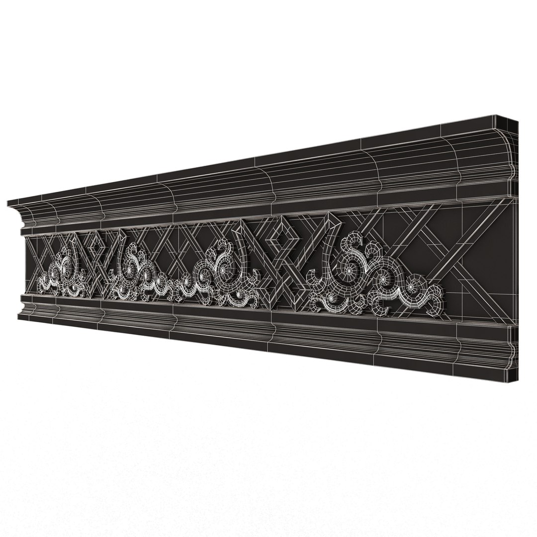 3D Cornice Decoration Molding 015 - TurboSquid 2157268
