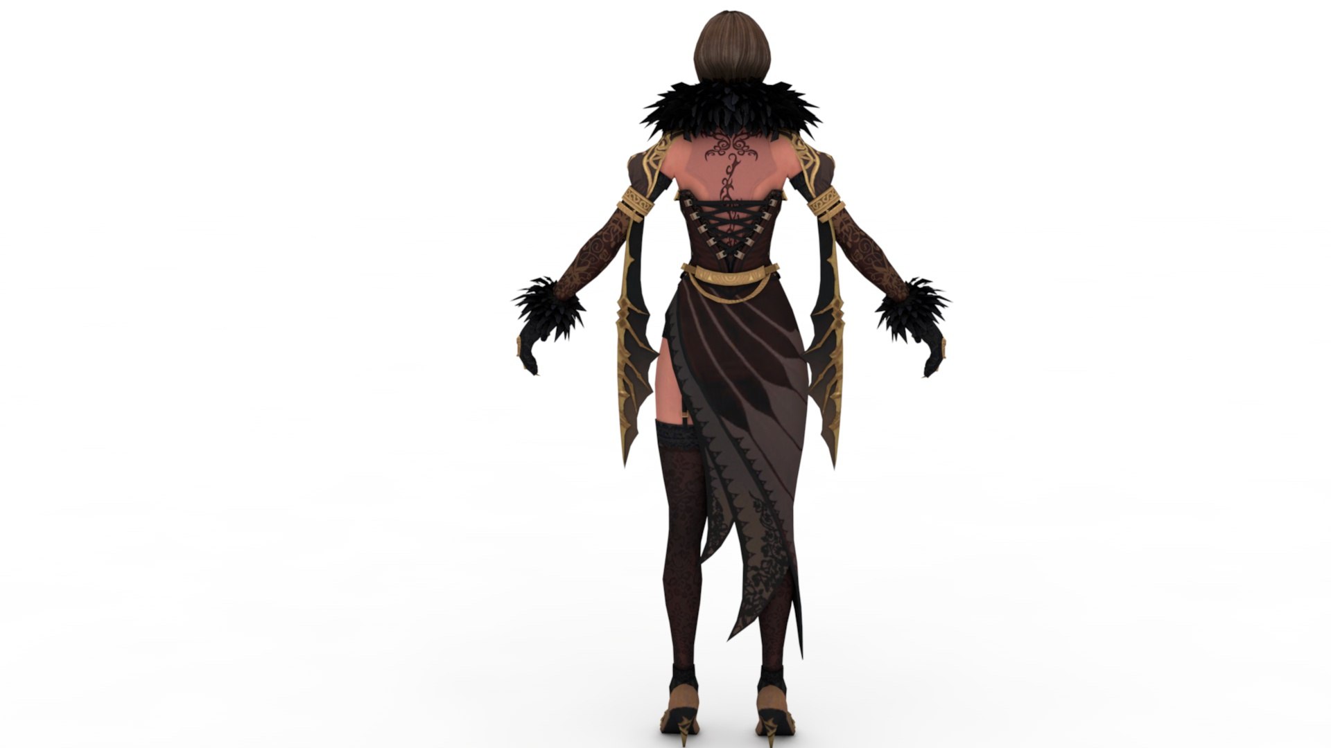 3D Female Fire Mage Rigged - TurboSquid 1835639