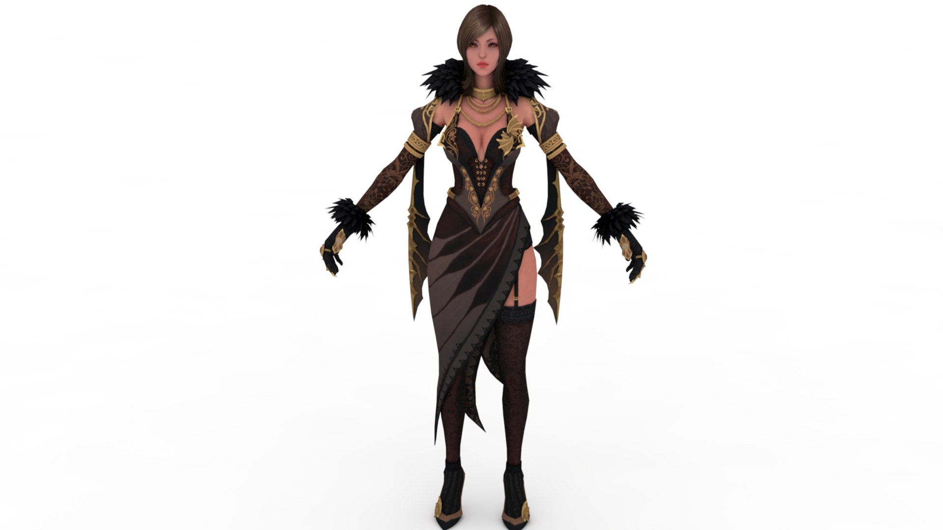 3D Female Fire Mage Rigged - TurboSquid 1835639
