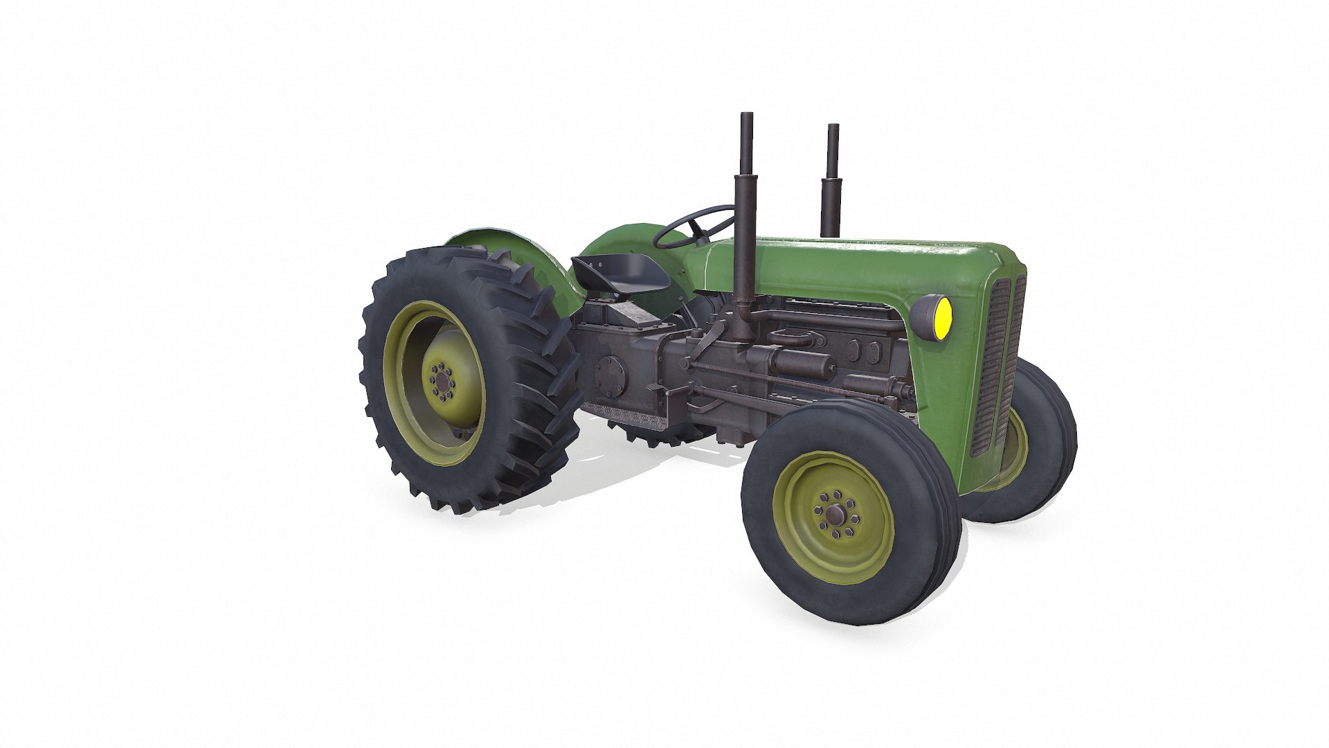 Old Generic Tractor Low-poly PBR 3D Model - TurboSquid 2359800