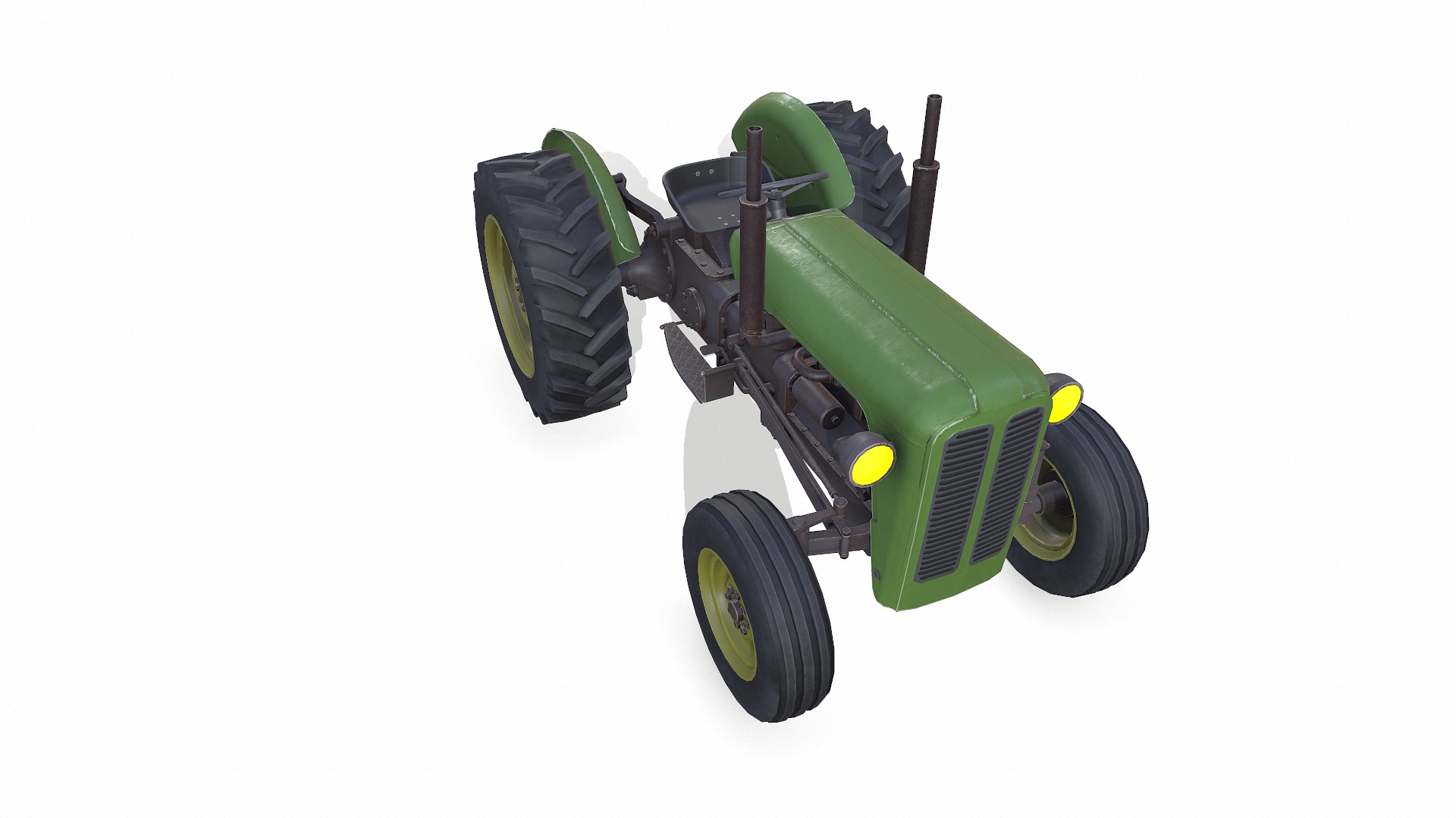 Old Generic Tractor Low-poly PBR 3D Model - TurboSquid 2359800