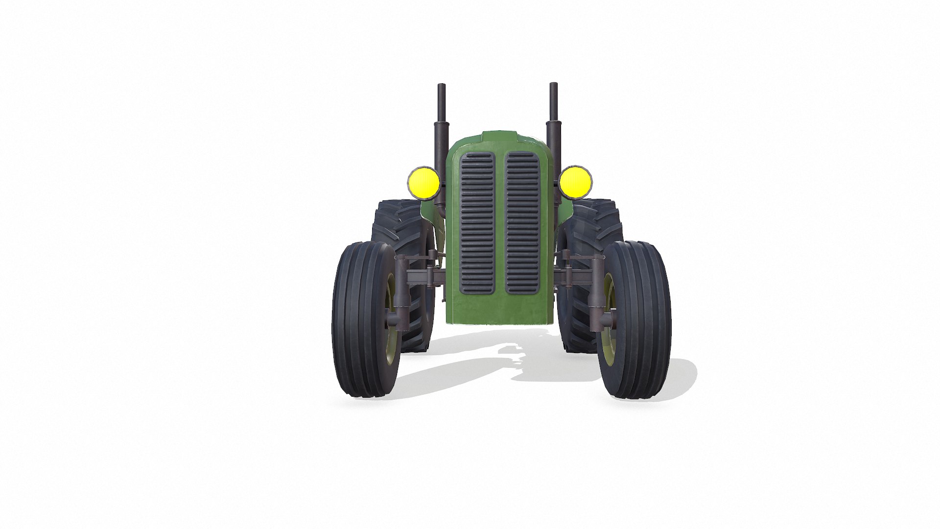 Old Generic Tractor Low-poly PBR 3D Model - TurboSquid 2359800