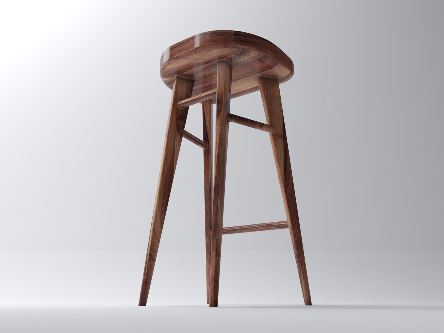Wooden Bar Stool 3D Model - TurboSquid 1951924
