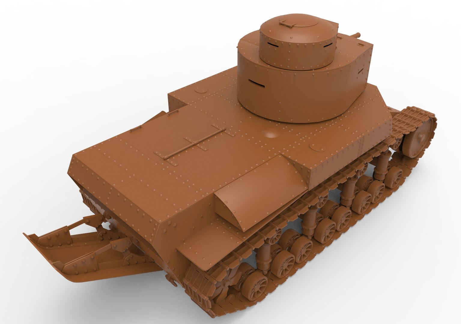 Soviet T-24 3D Model - TurboSquid 1395955