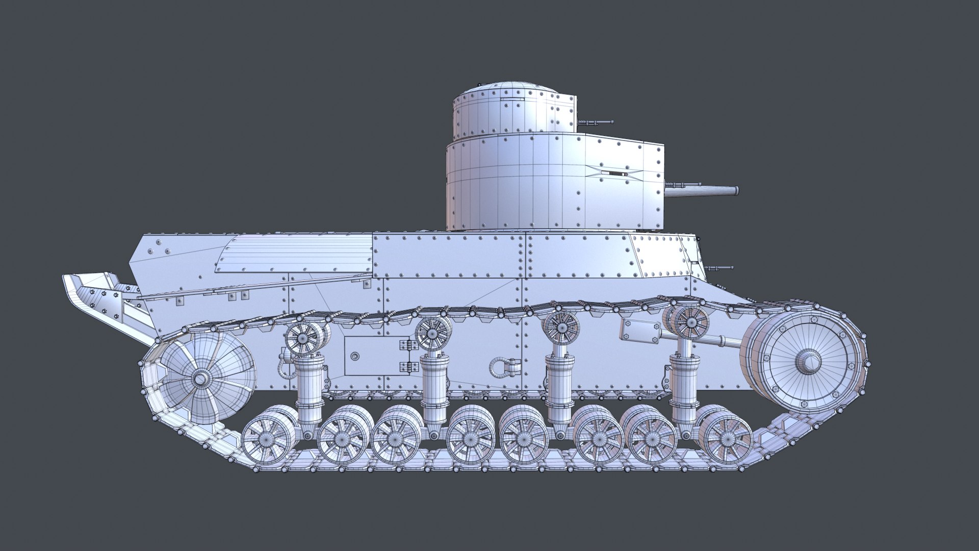Soviet T-24 3D Model - TurboSquid 1395955