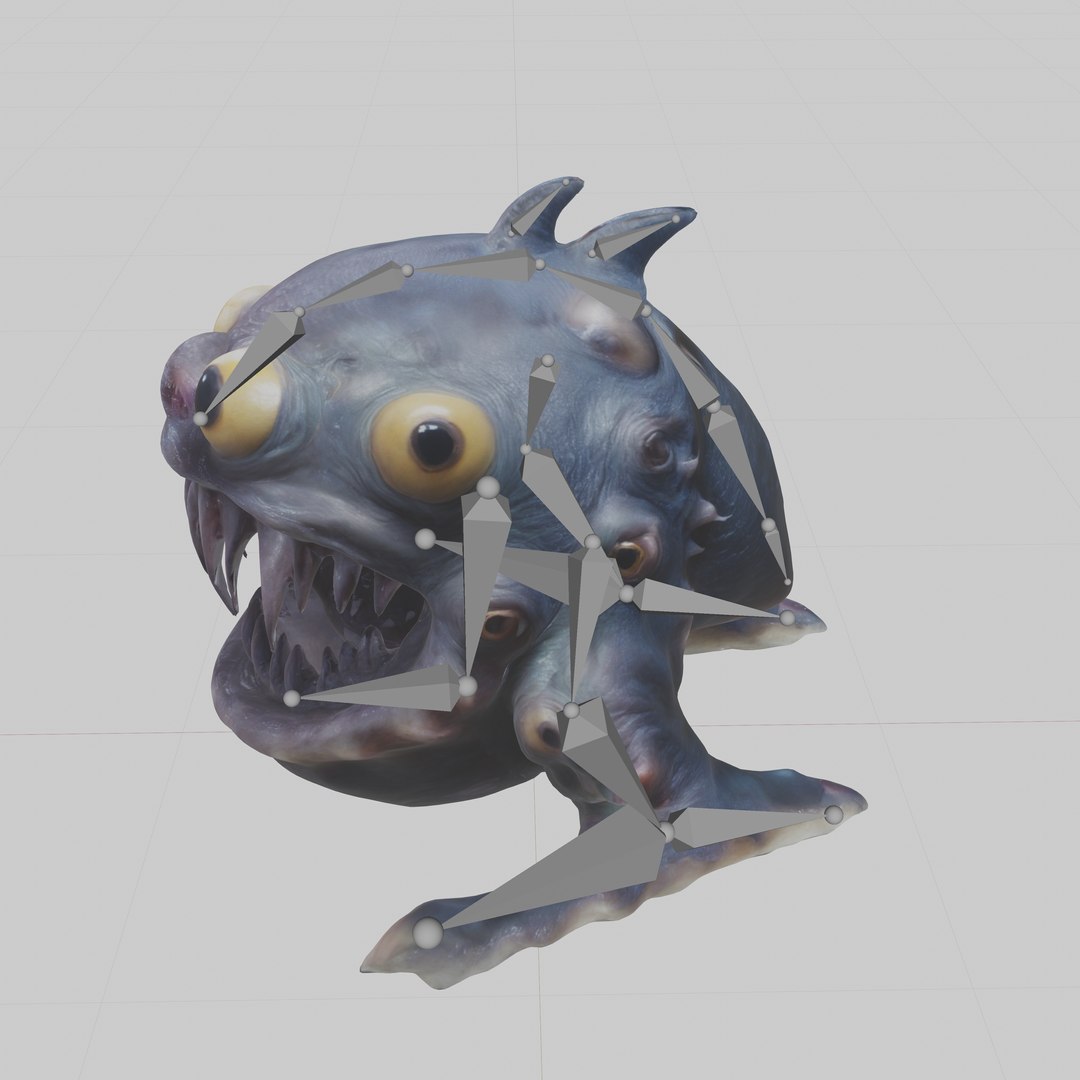 3D Ugly Frog-like Eye Monster - TurboSquid 2276518