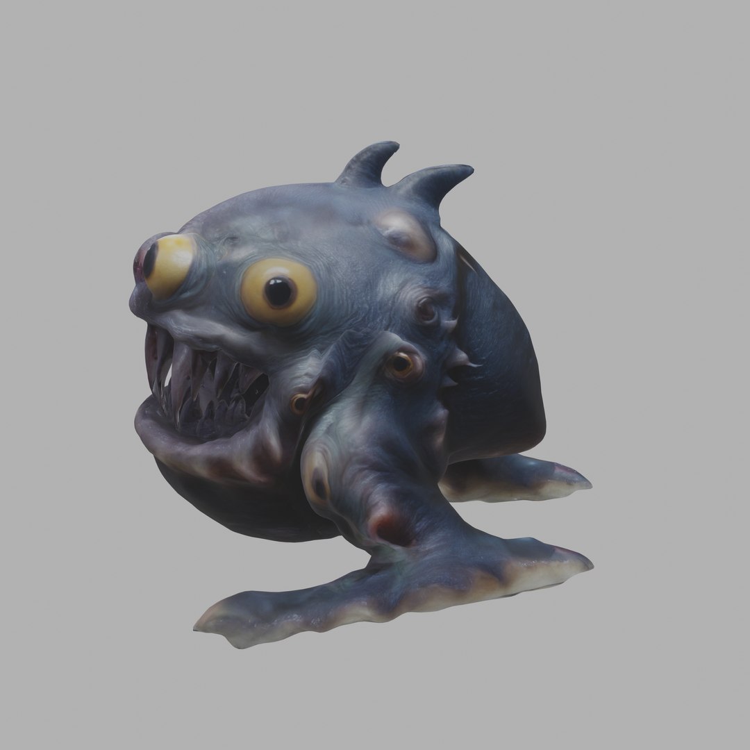 3D Ugly Frog-like Eye Monster - TurboSquid 2276518