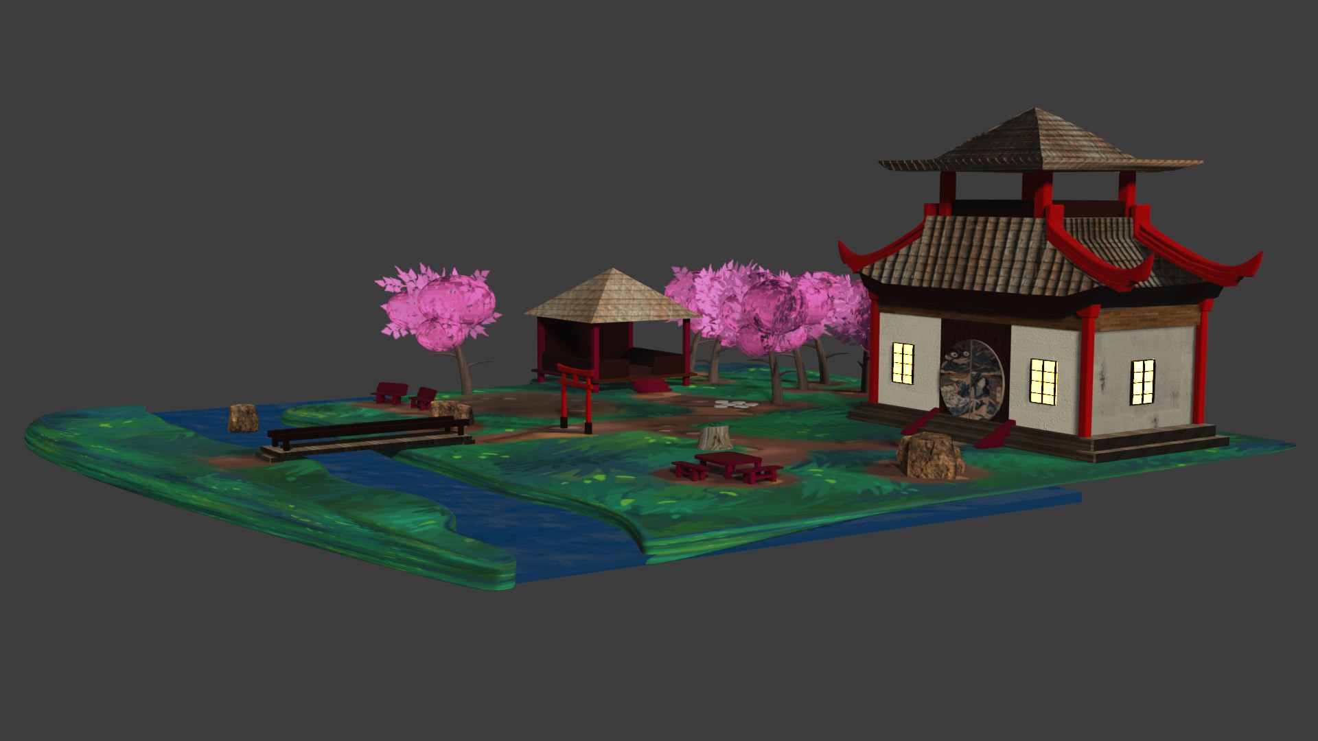 3D Model Japan Landscape - TurboSquid 1921082