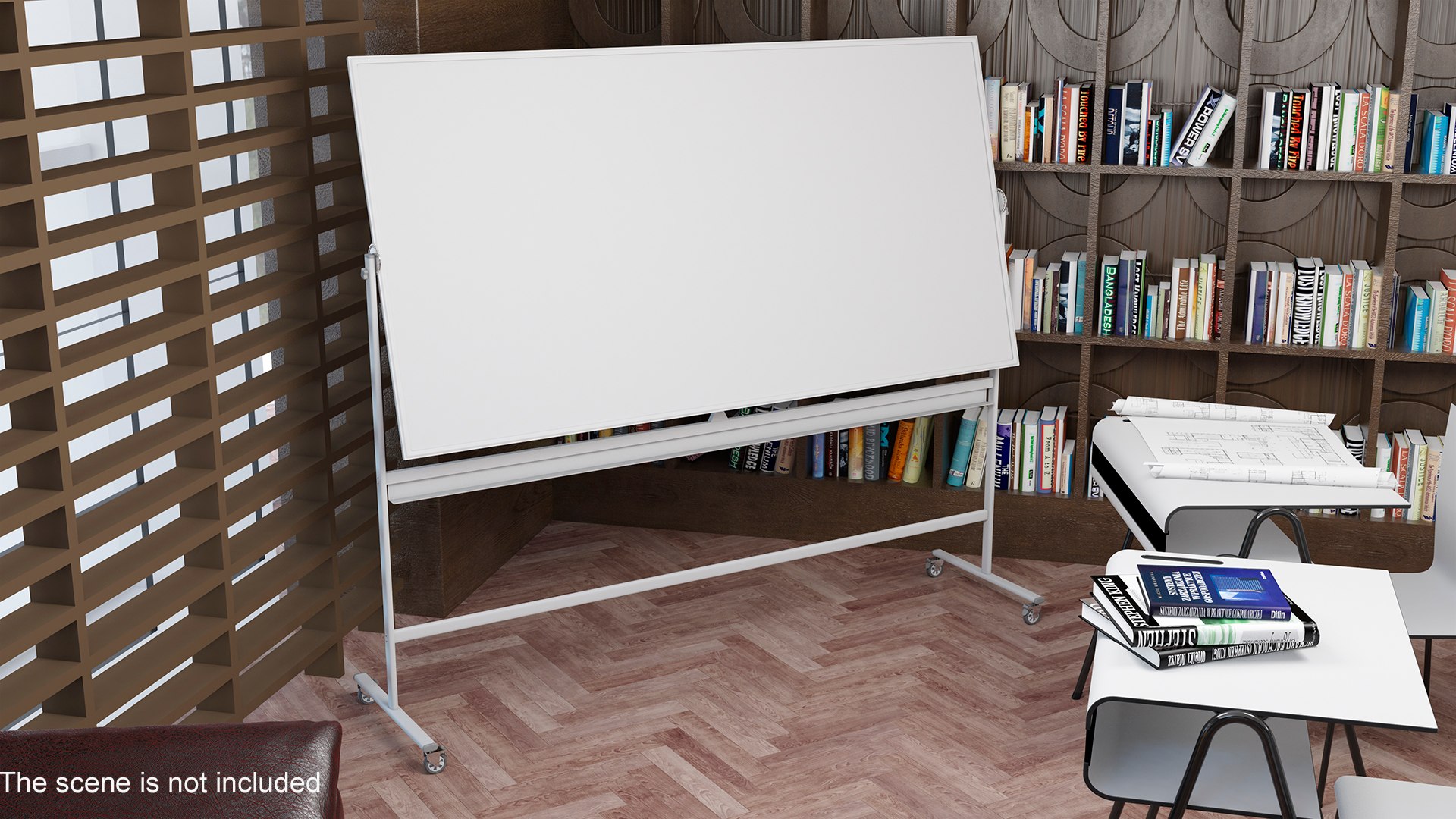 3D Office Magnetic Whiteboard On Wheels Model - TurboSquid 2160873