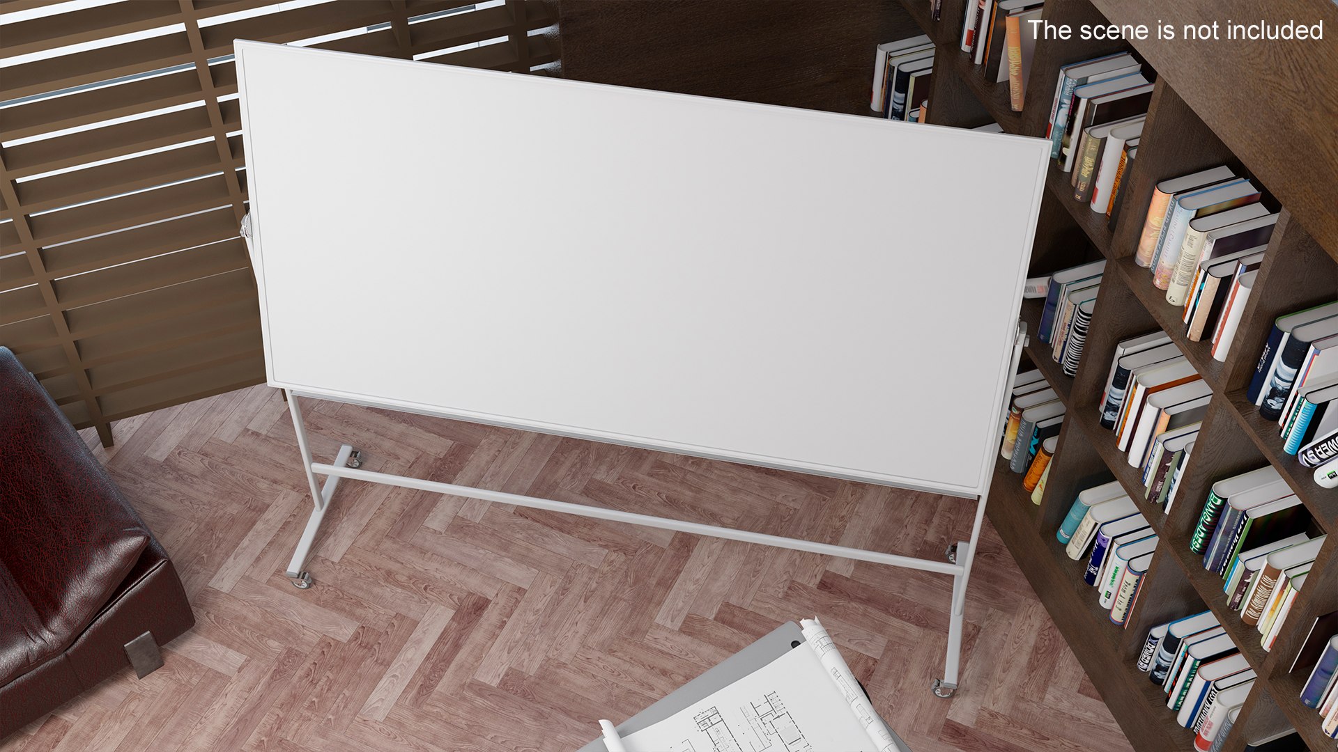 3D Office Magnetic Whiteboard On Wheels Model - TurboSquid 2160873