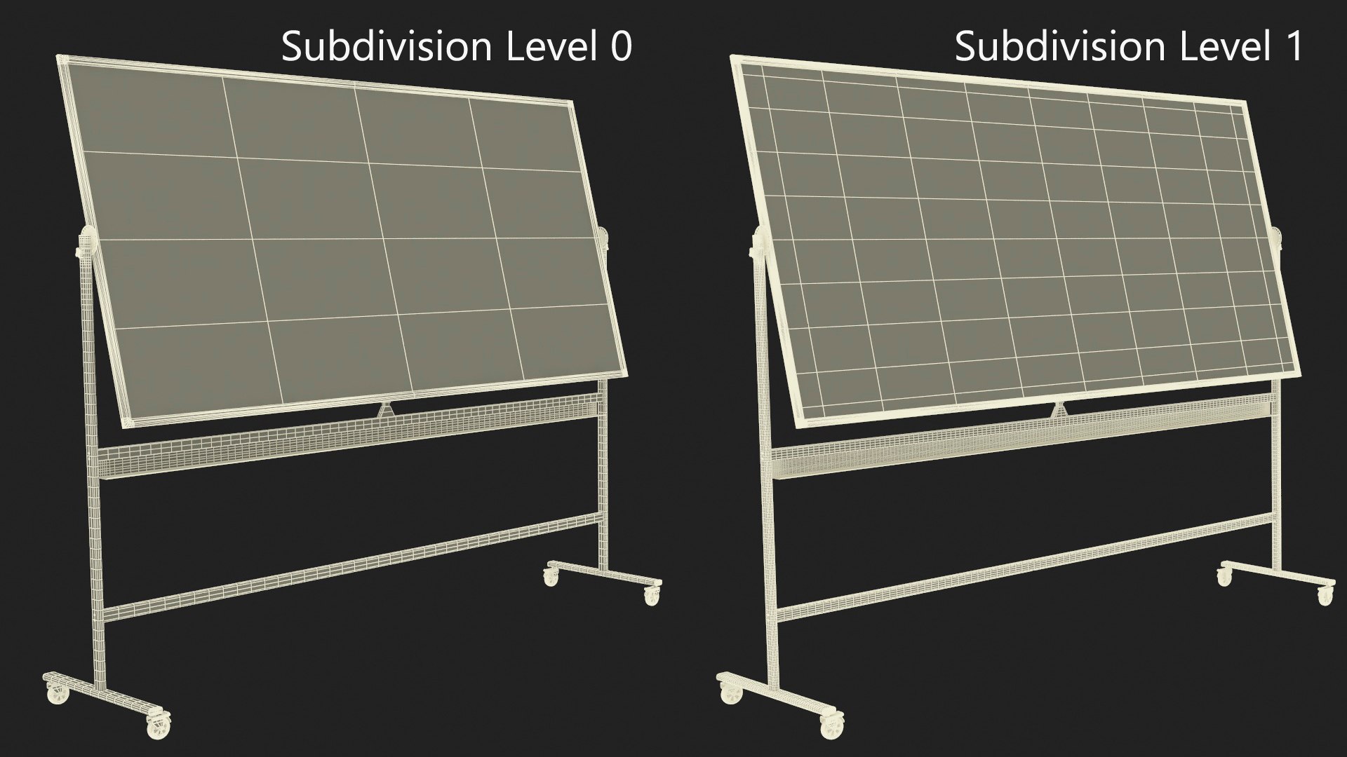 3D Office Magnetic Whiteboard On Wheels Model - TurboSquid 2160873