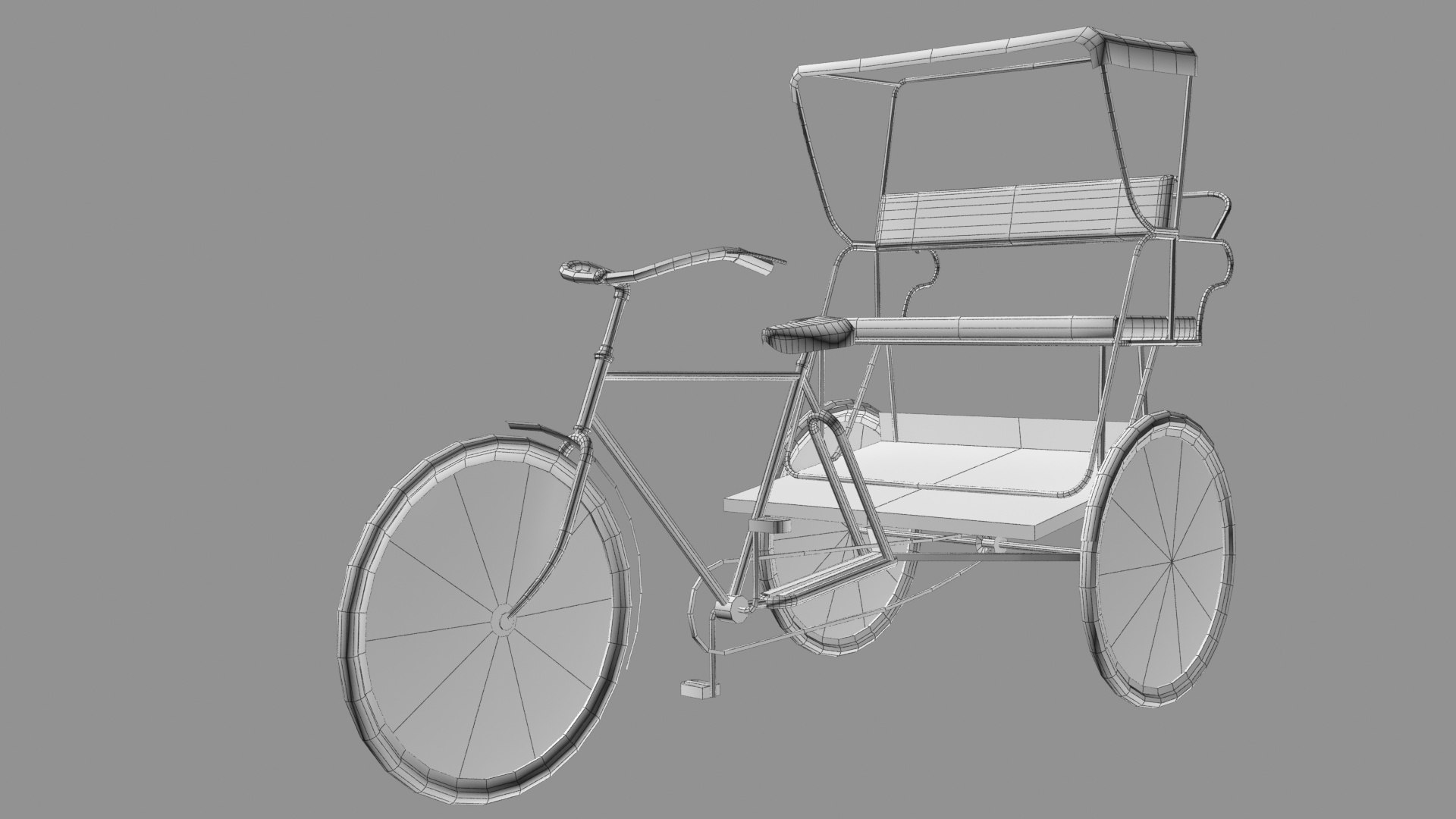 3d Model Of Cycle Rickshaw