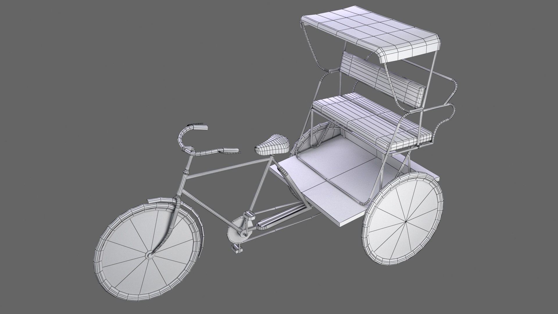 3d Model Of Cycle Rickshaw
