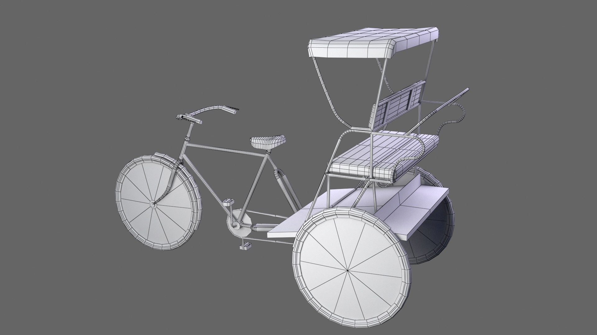 3d Model Of Cycle Rickshaw