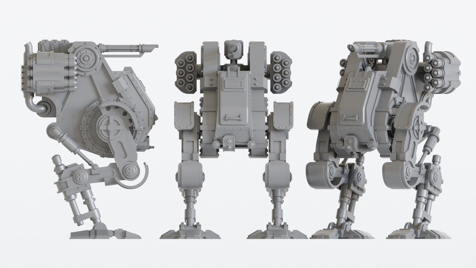 3D Gothic Mech For 3d Print Model - TurboSquid 2149612