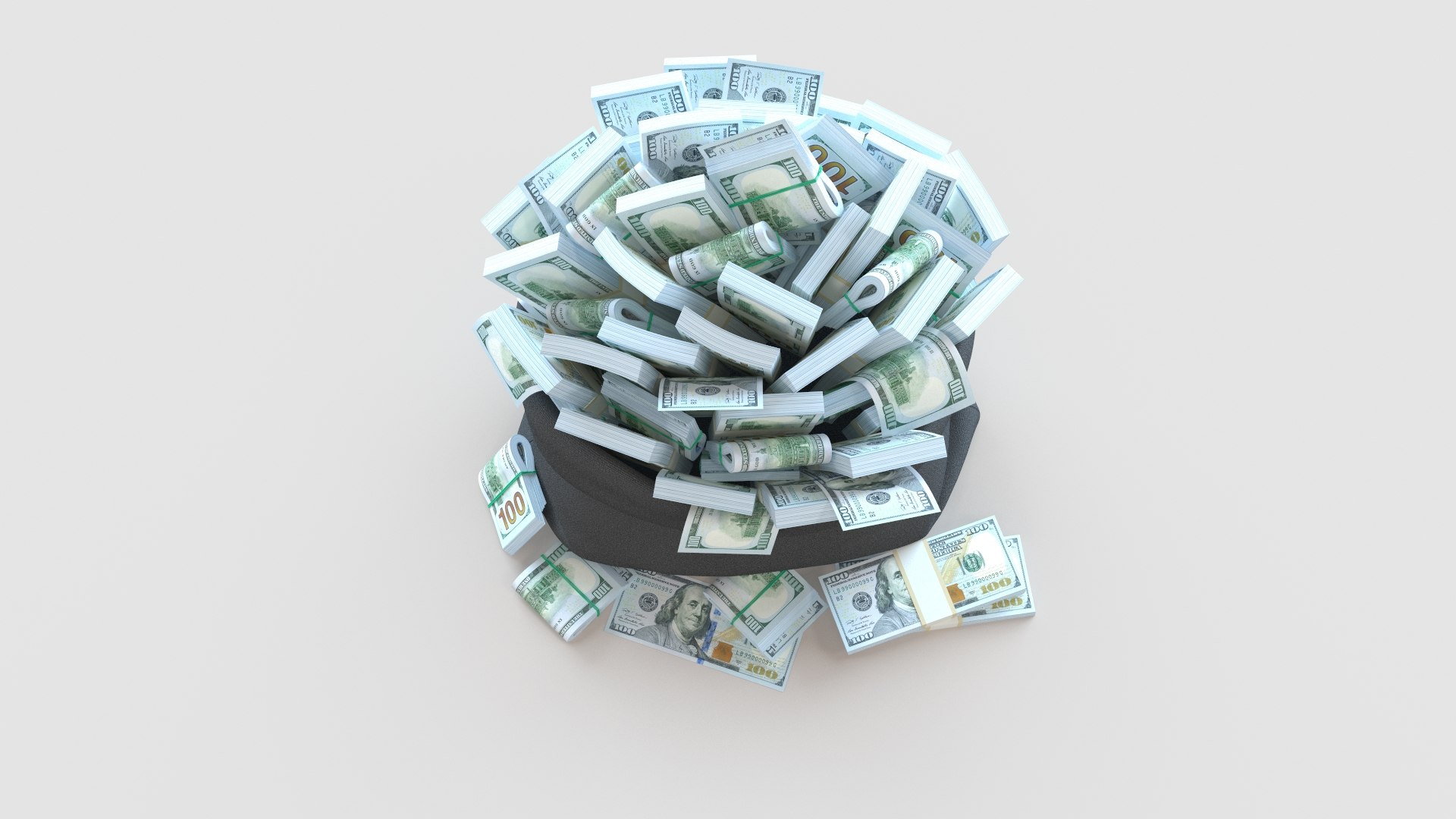 3D Money Bags - TurboSquid 1981977