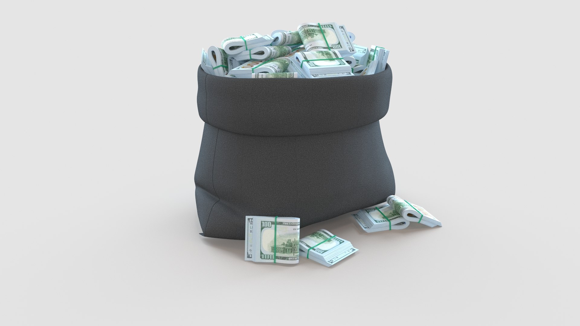 3D Money Bags - TurboSquid 1981977