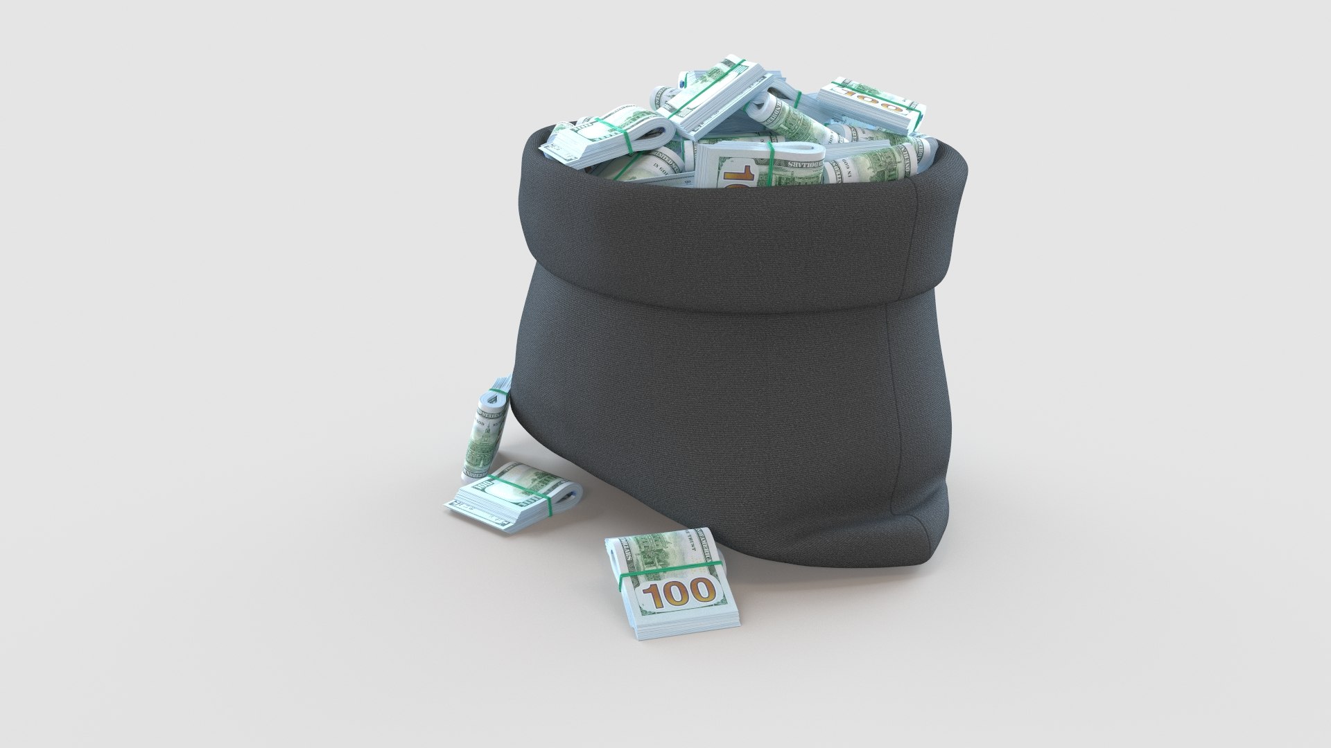 3D Money Bags - TurboSquid 1981977