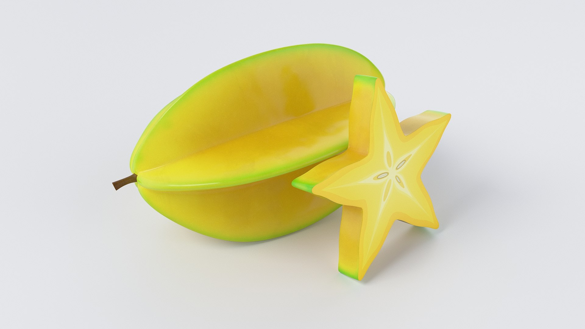 Cartoon Starfruit 3D Model - TurboSquid 2092922